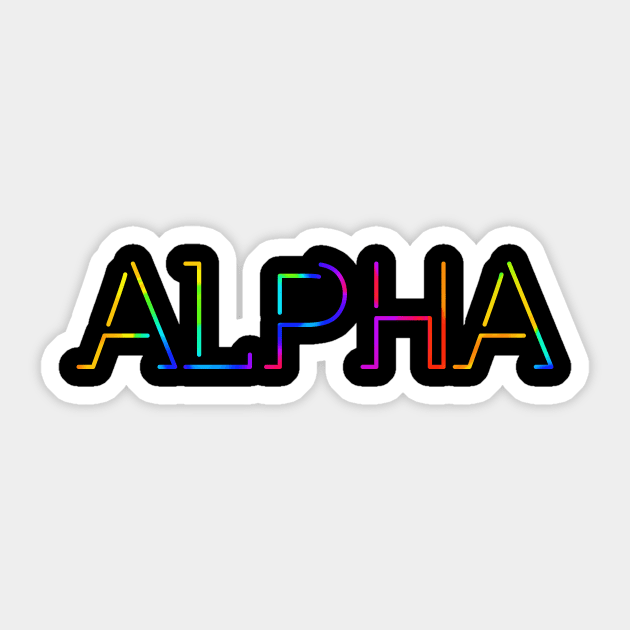 Alpha - Alpha - Sticker | TeePublic